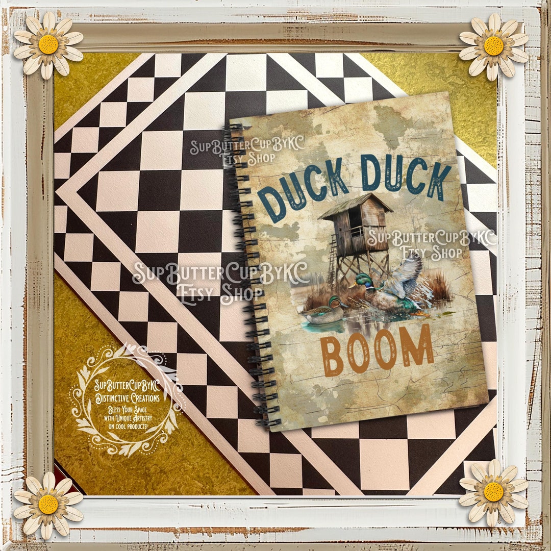 Duck Hunting Notebook, Duck Duck Book, Rustic Outdoor, Earth Tones ...