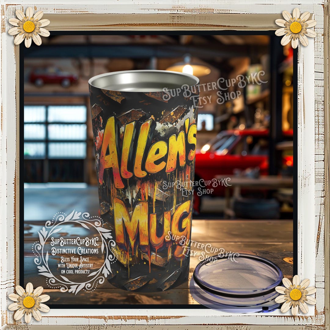 Mug for Allen, Men's Rugged Custom Name Mug, Mens Personalized ...