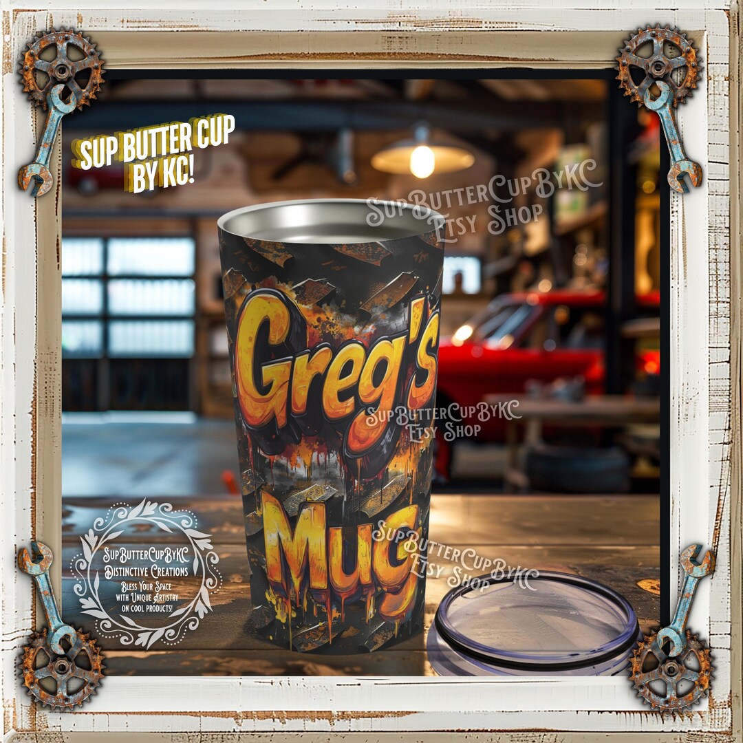 Greg's 1 of a Kind Mug 20oz Men's Rugged Custom Name Mens Personalized ...