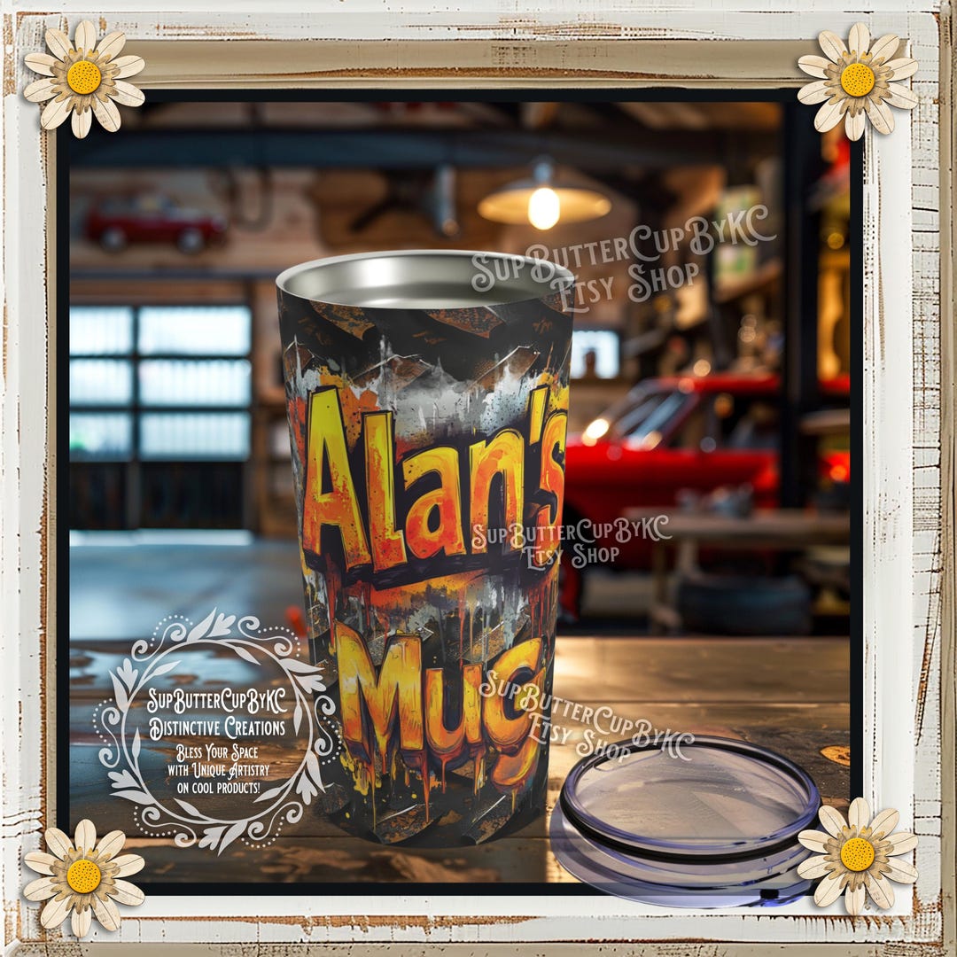 Mug for Alan, Men's Rugged Custom Name Mug, Mens Personalized Masculine ...