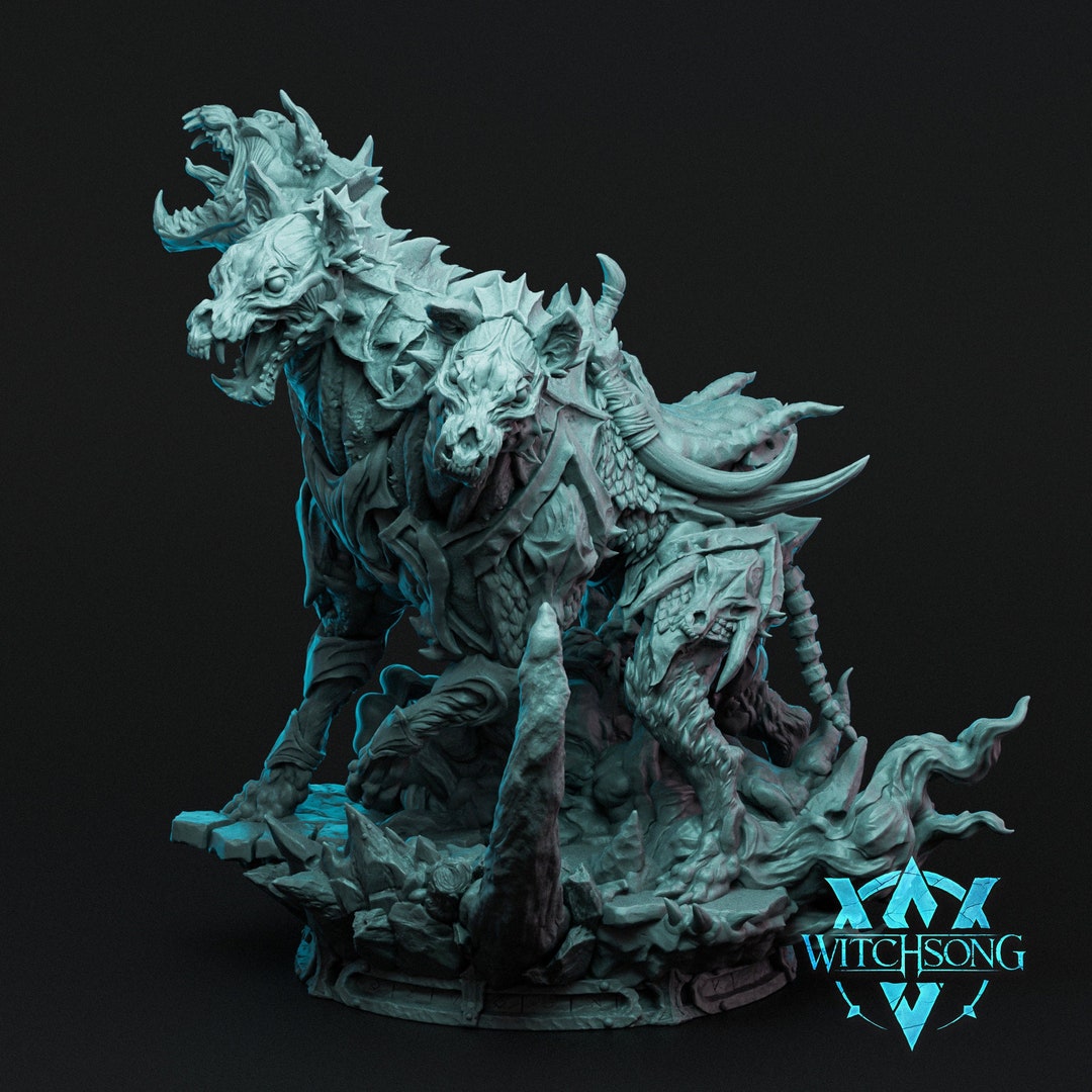 Cerberus, Underworld Guardian | Witchsong Miniatures | 3 Headed Hell ...