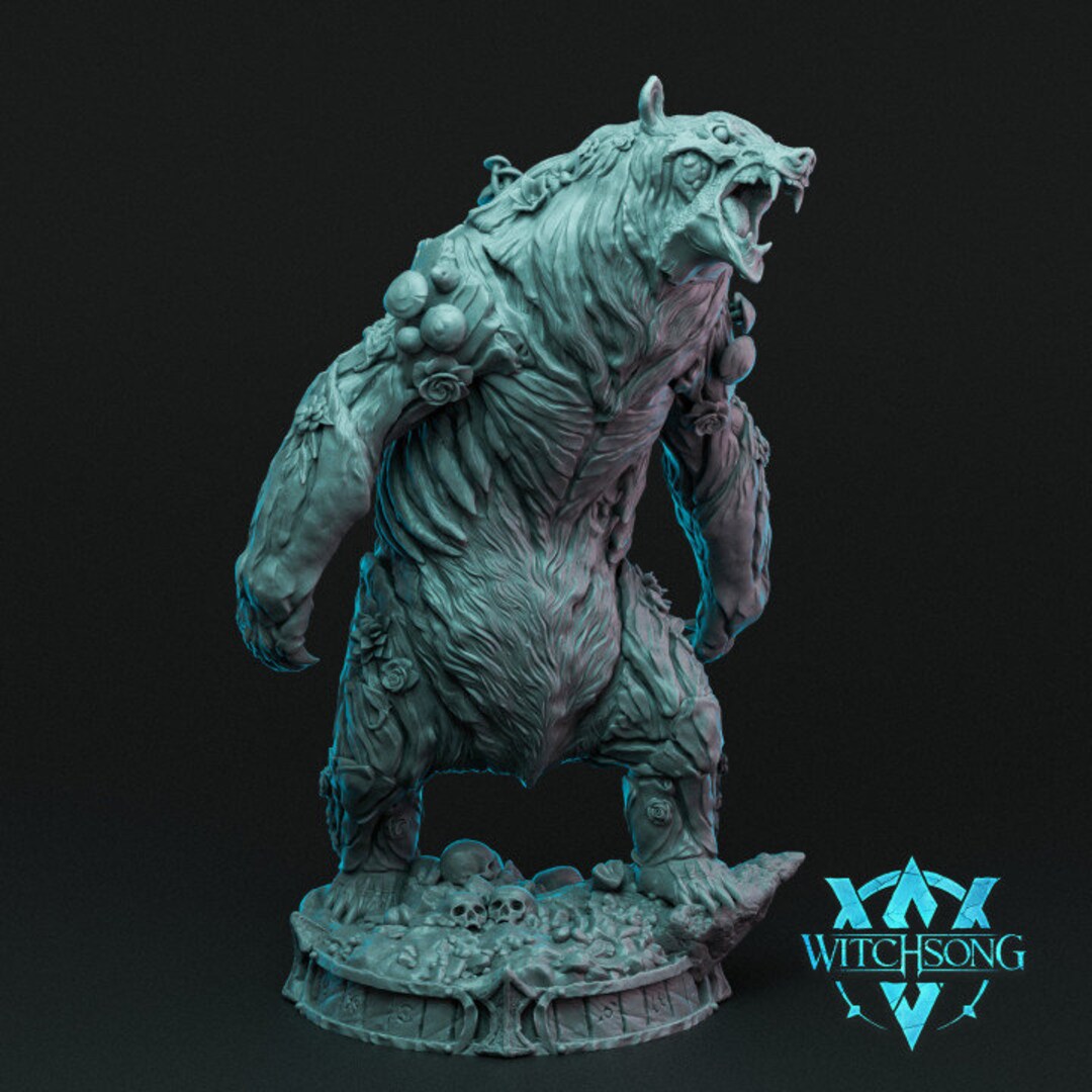 Akros, Nyx's Roar | Witchsong Miniatures | Undead Bear | 3D Printed ...