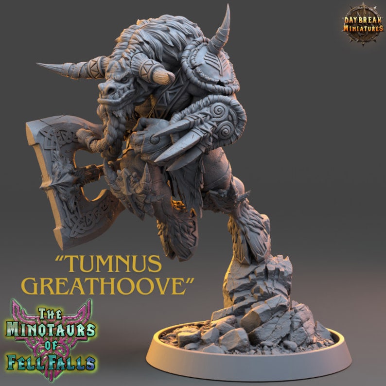 Minotaur Warriors Daybreak Miniatures Minotaurs of Fell Falls 3D ...