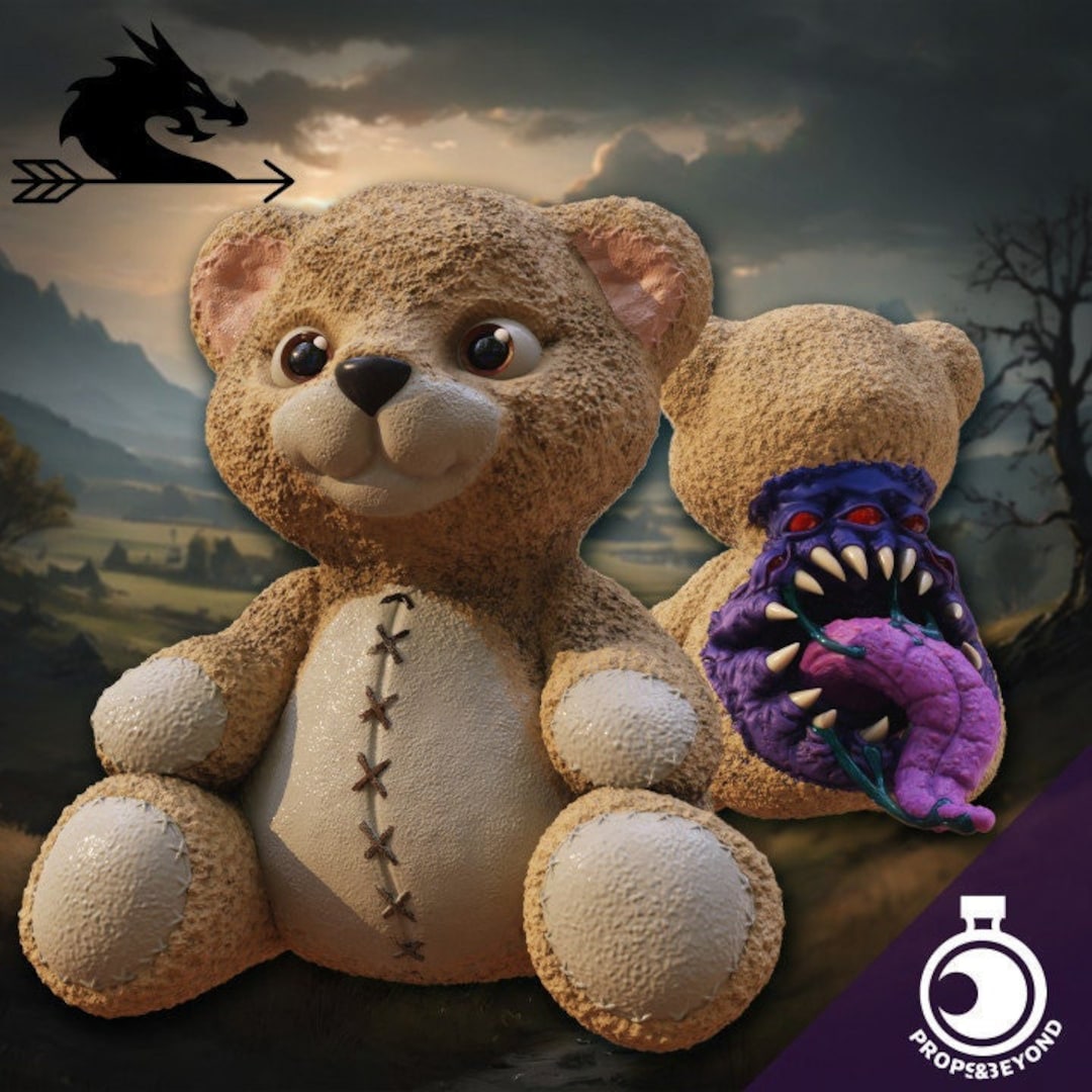 Teddy Bear Mimic Props & Beyond Teddy Mimic Figurine 3D Printed Resin ...