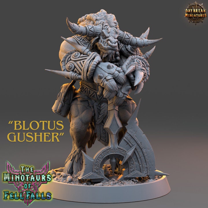 Minotaur Warriors Daybreak Miniatures Minotaurs of Fell Falls 3D ...