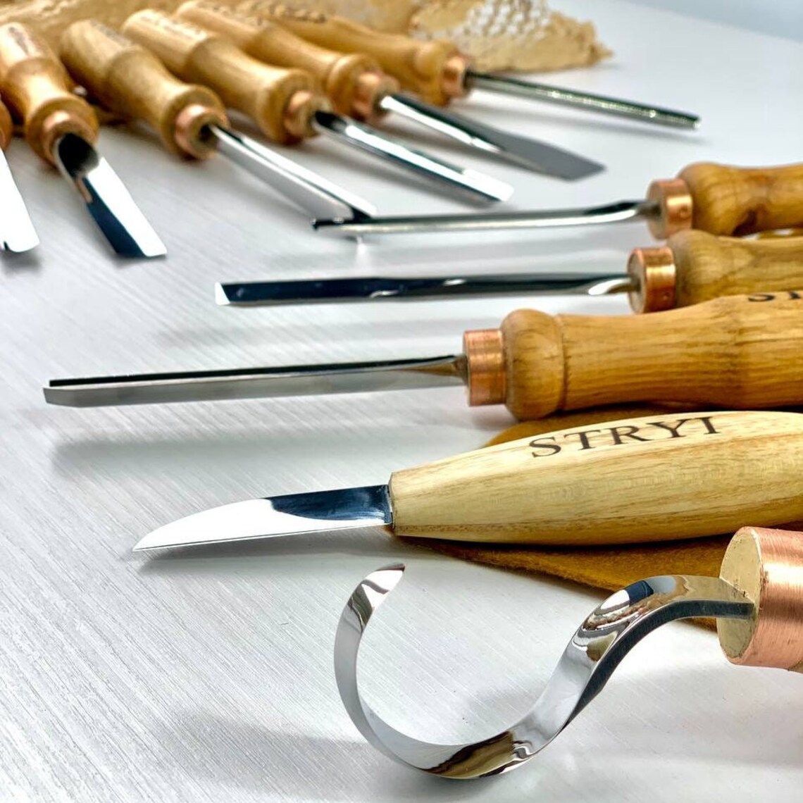 Full Wood Carving Toolset 14 Pcs, Gouges Set, Chisels Set, Forged Tools ...