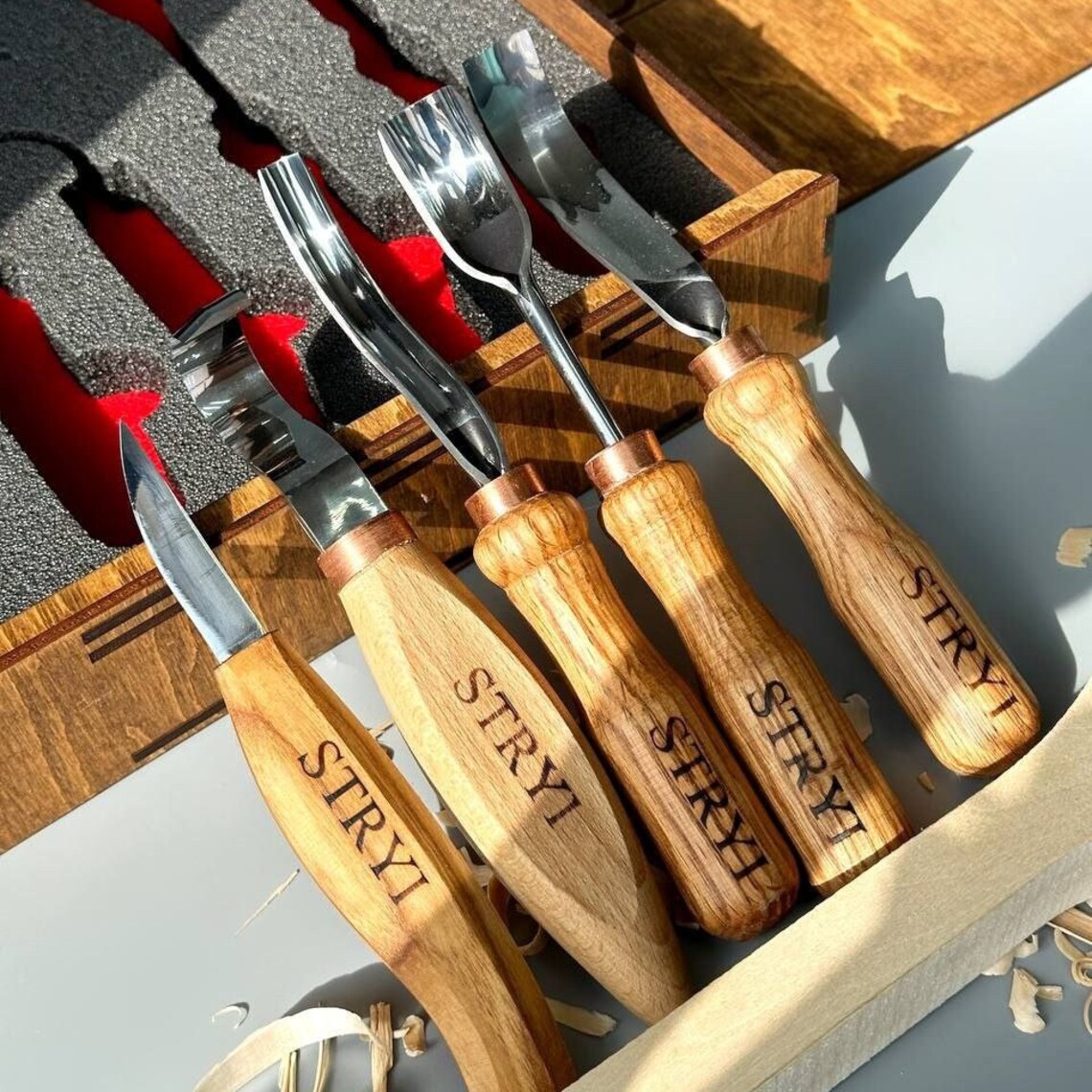 Spoon Carving Set of 5 Tools, Wood Carving Tools, Bowl Carving Set ...