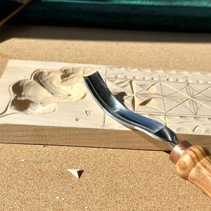 Long Bent Gouge, Bowl Gouge, Forged Carving Chisel, Wood Carving Tools ...