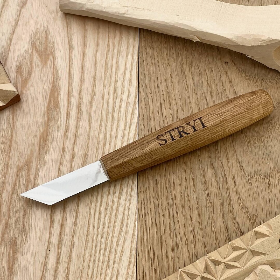 STRYI Wood Carving Knife, Chip Carving Tool, Skewed Knife - Etsy