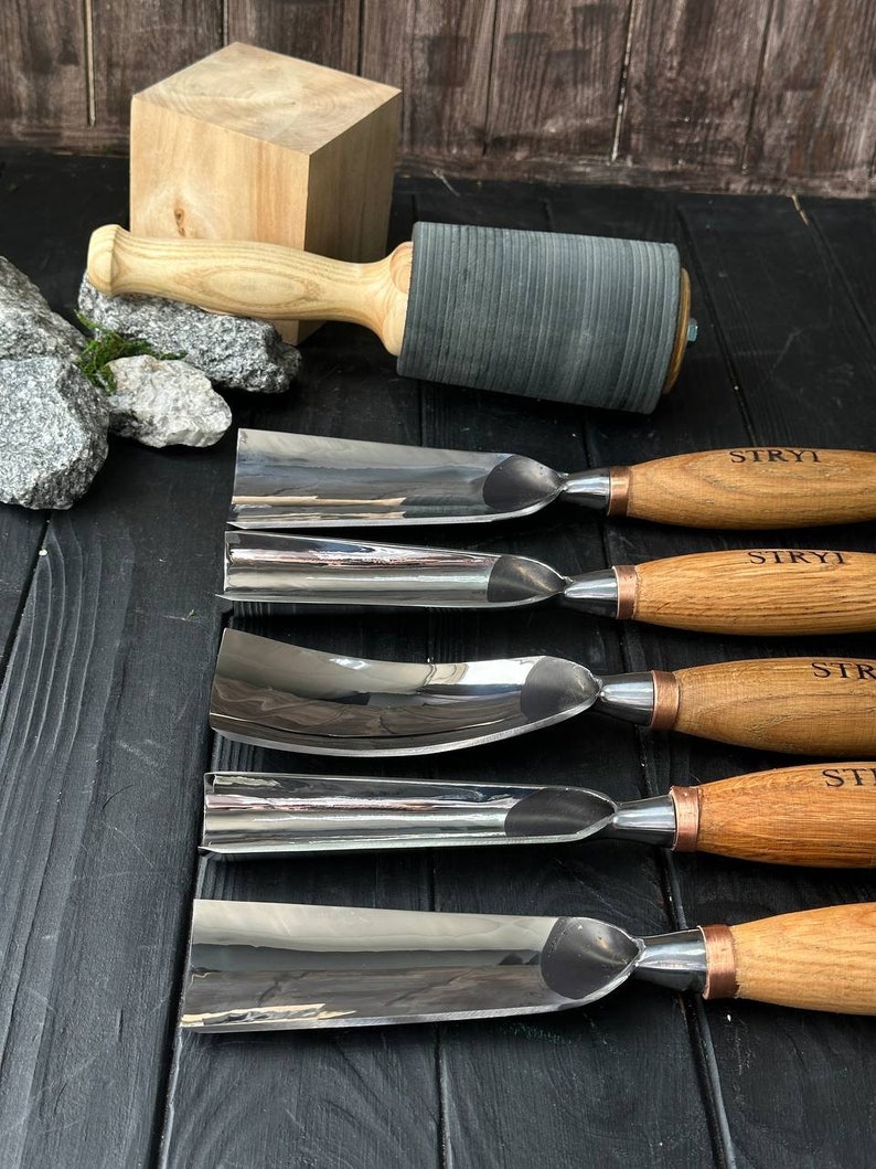 Large Gouges Set, Wood Carving Kit, Chisels Set, Woodworking Tools ...