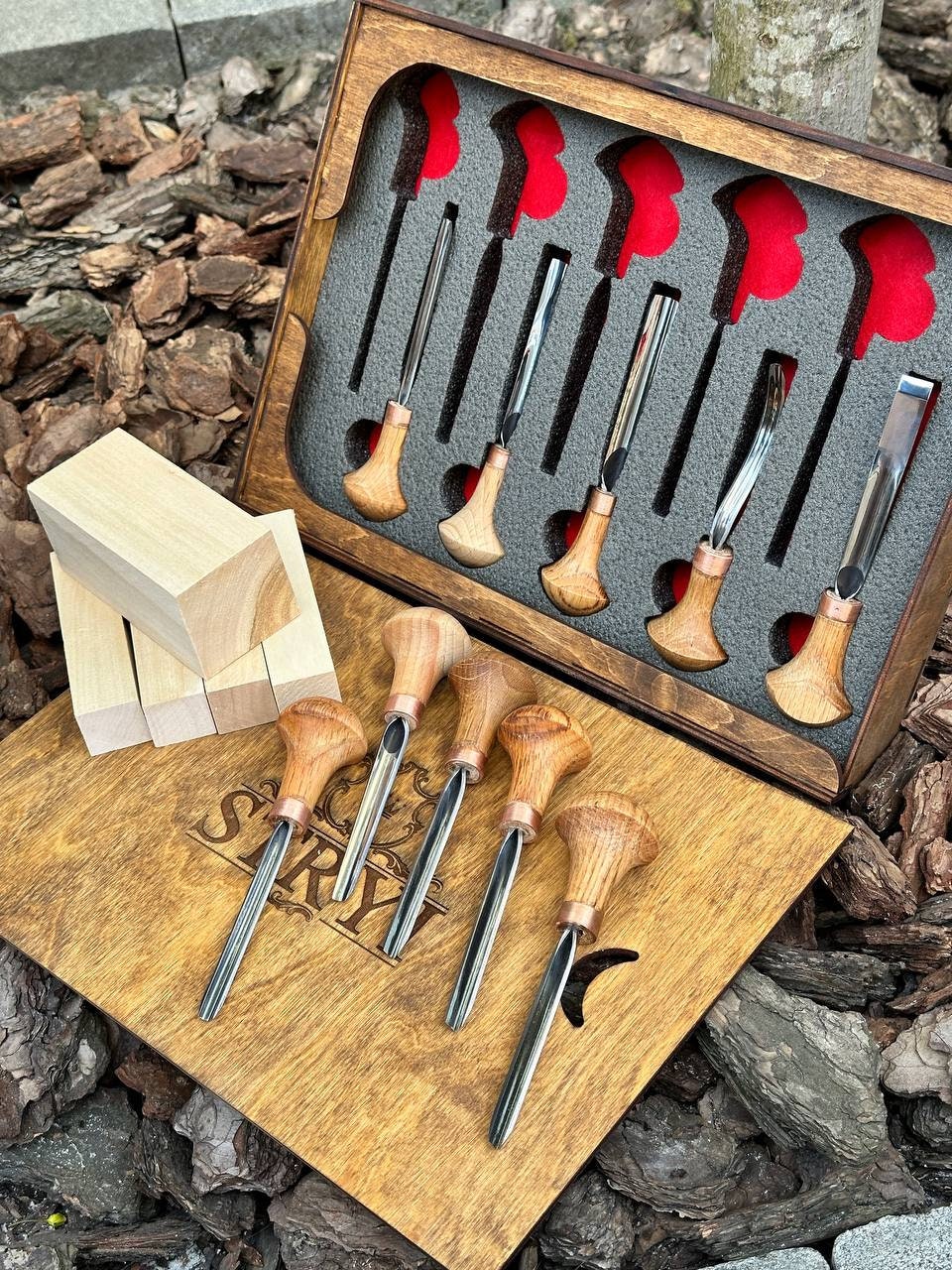 Palm Tools Set of 10 Chisels for Microcarving, Wood Carving Tools, Gift ...