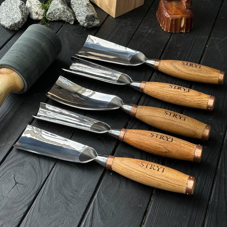 Large Gouges Set, Wood Carving Kit, Chisels Set, Woodworking Tools ...