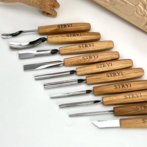 Basic Wood Carving Kit 9pcs, Gouges Set for Relief Carving, Gift for ...