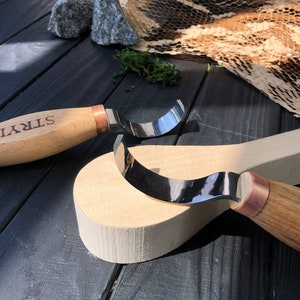 Spoon Bowl and Kuksa Carving Hook Knife 20mm, Hook Knife, Spoon Carving ...