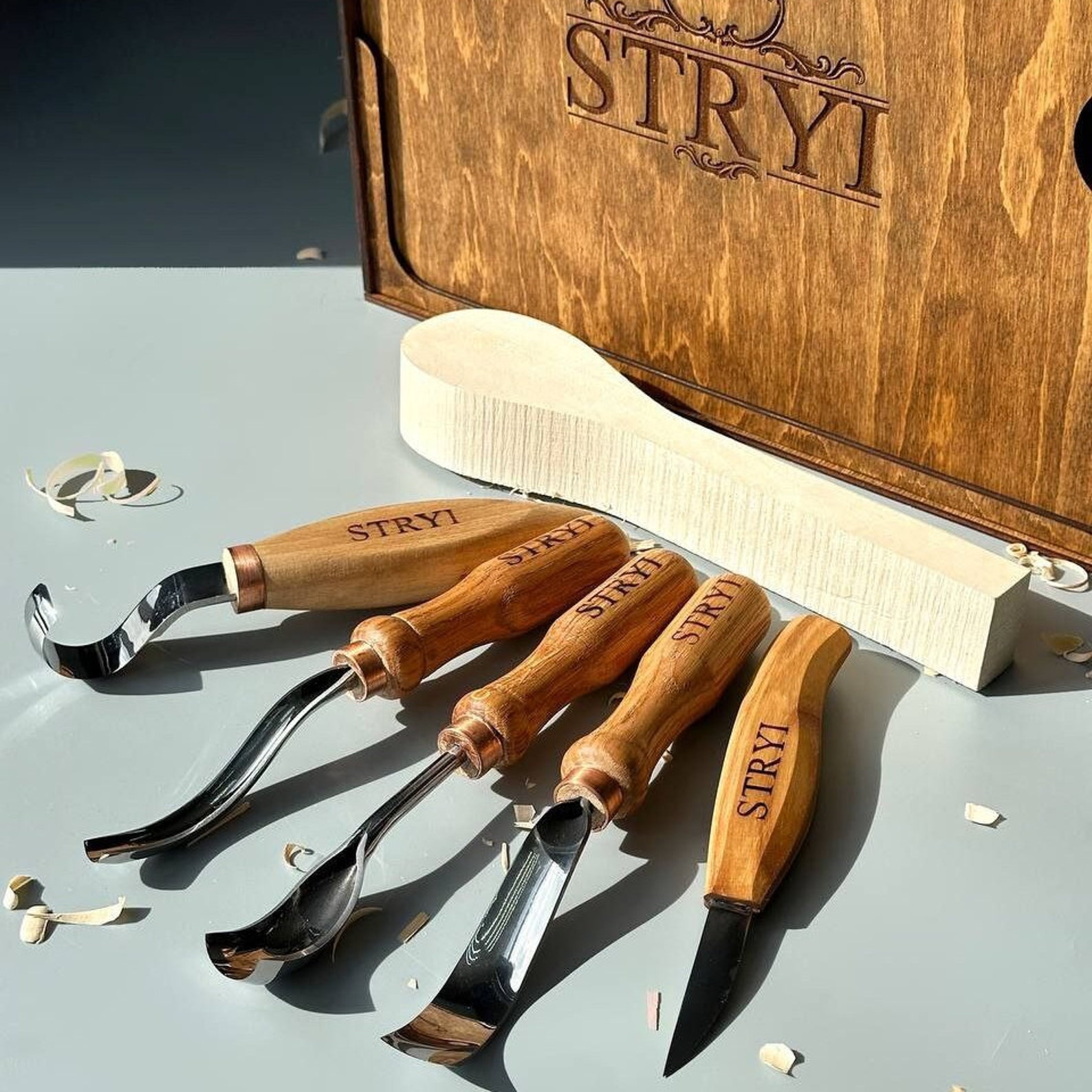 Spoon Carving Set of 5 Tools, Wood Carving Tools, Bowl Carving Set ...