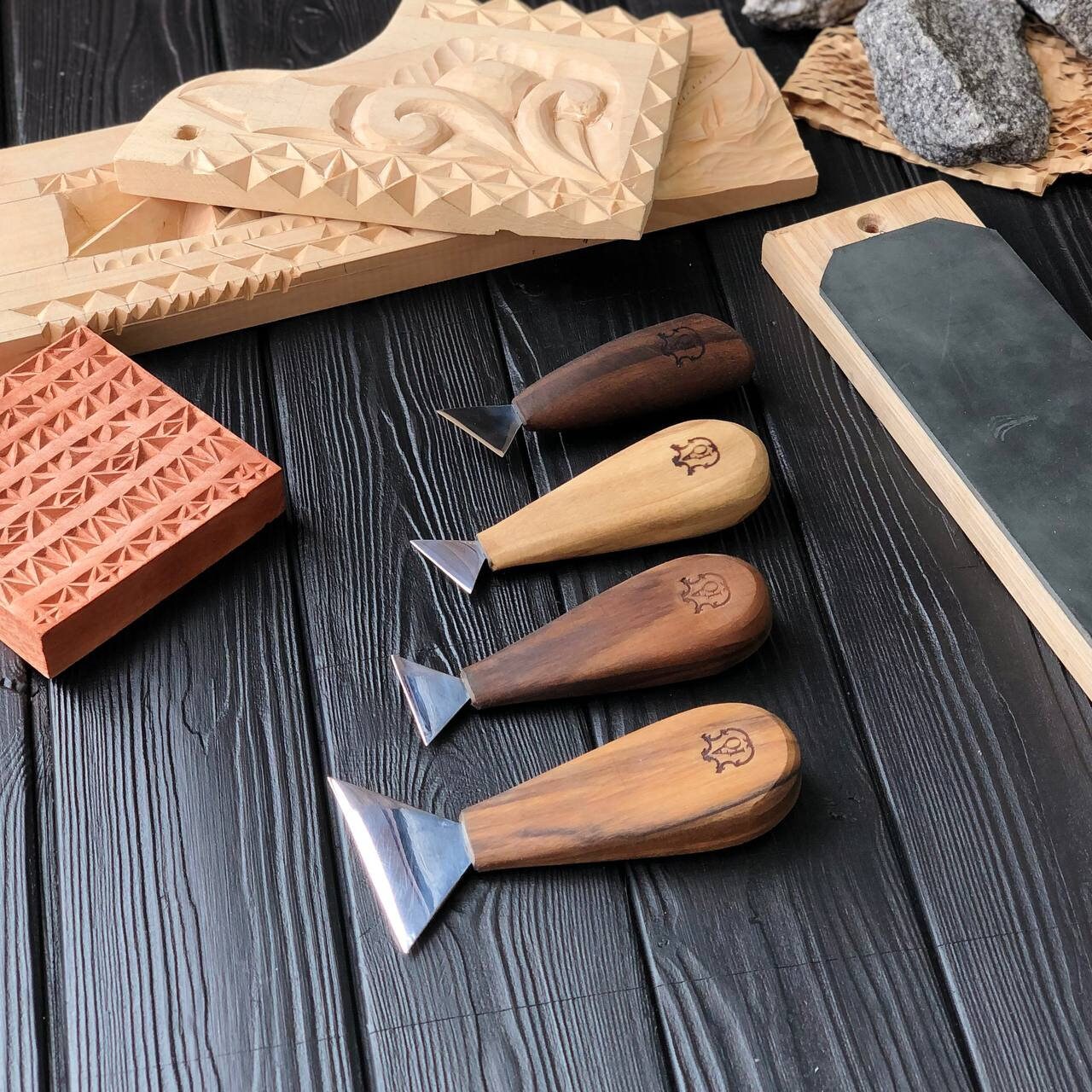 Chip Carving Knife Set, Forged Swallowtail Knives, Woodworking Tools ...