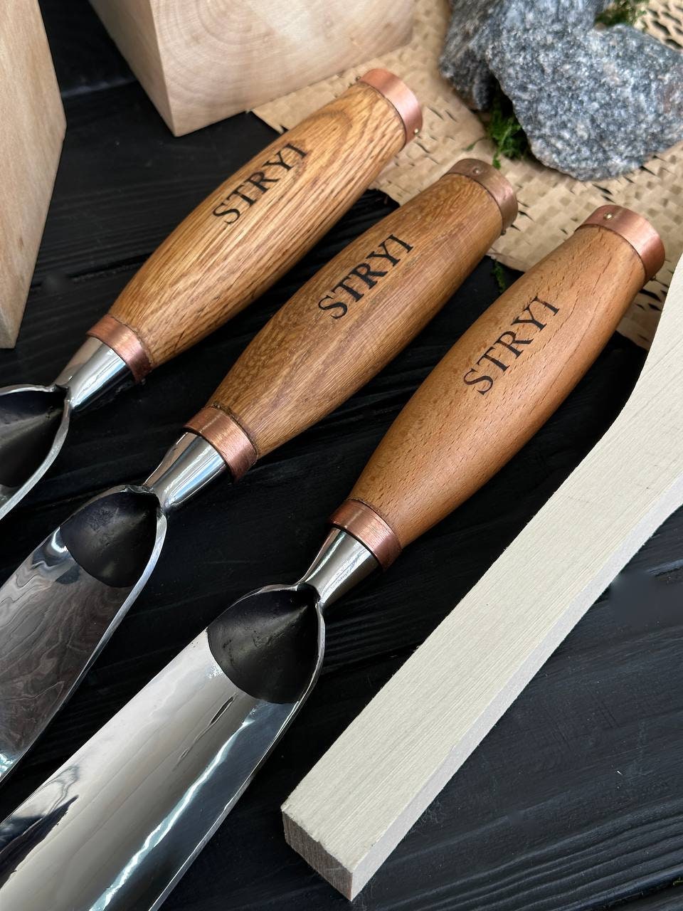 Sculpture Chisels Set, Wood Carving Kit 3pcs for Sculpting, Large ...