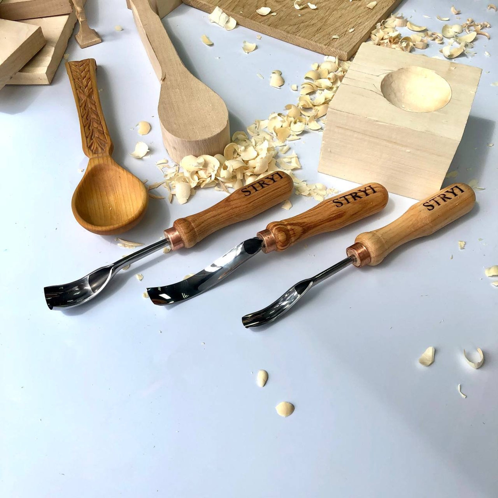 Spoon Carving Kit, Bowl and Kuksa Carving Kit, Gift for Husband, Gouges ...