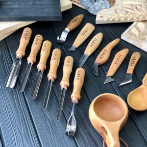 Gouges Set, Wood Carving Kit, Chisels Set, Gift for Woodworker, Carving ...