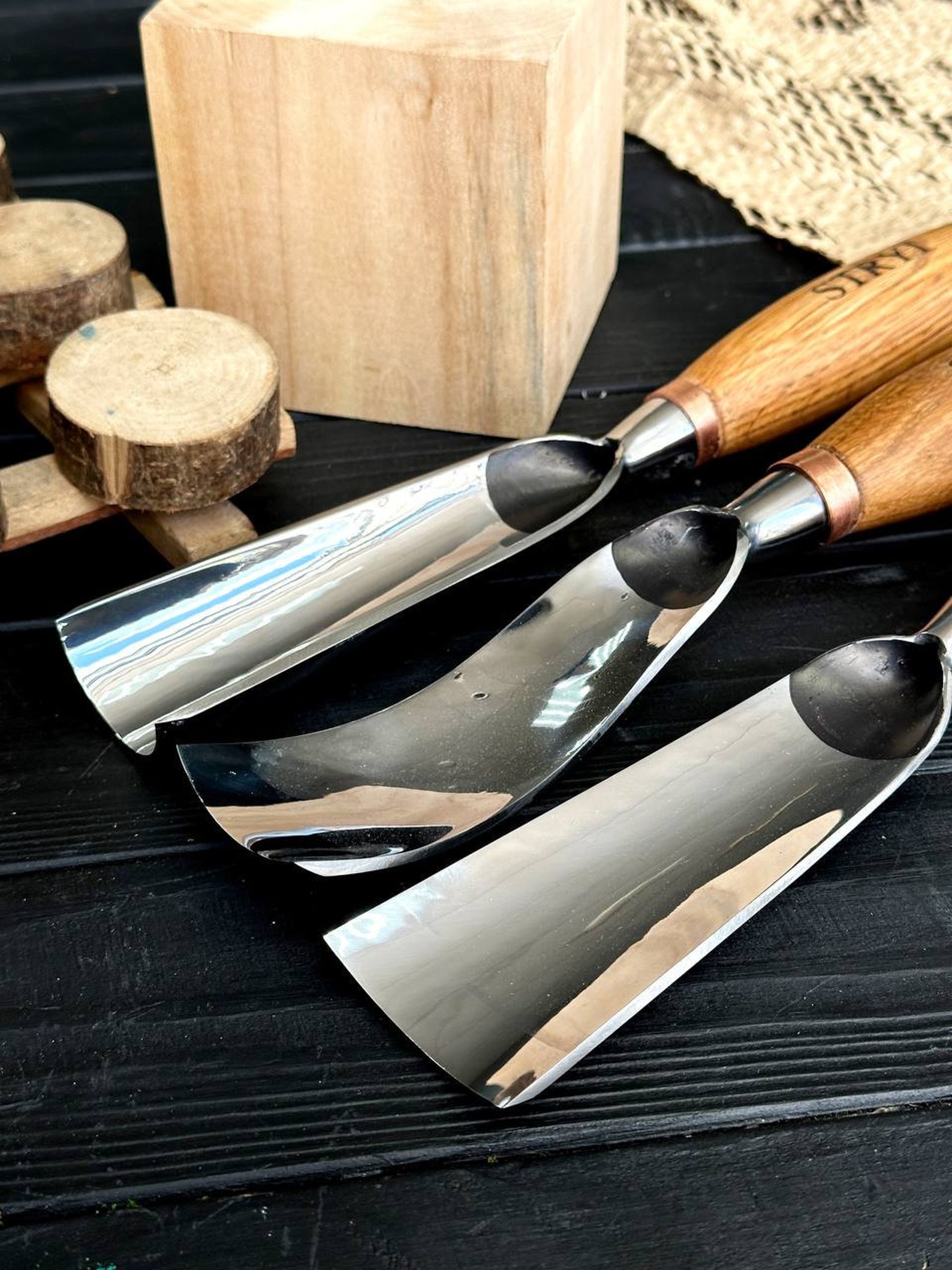 Sculpture Chisels Set, Wood Carving Kit 3pcs for Sculpting, Large ...