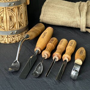 Wood Carving Kit for Spoon and Kuksa Carving, Forged Tools, Woodworking ...
