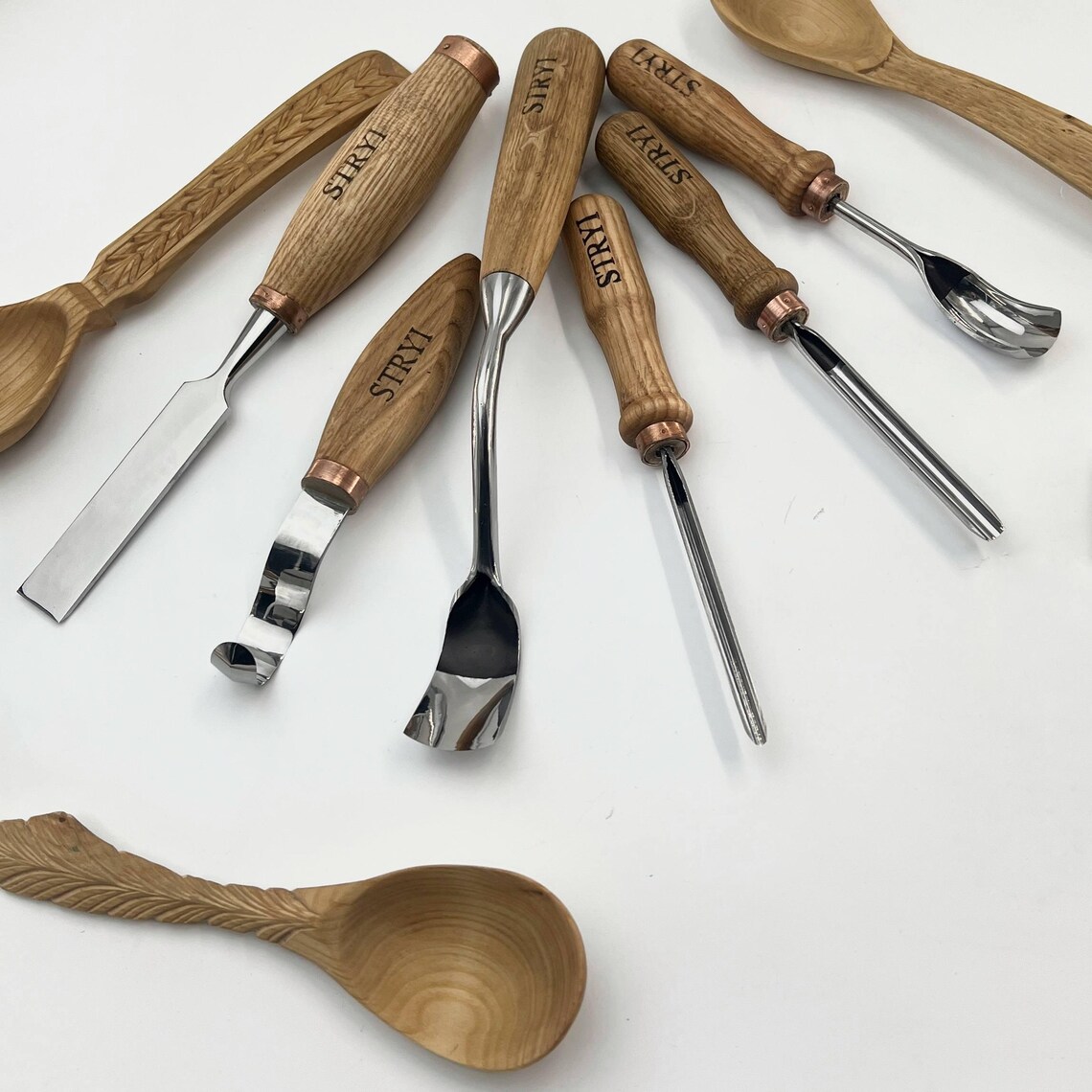 Wood Carving Kit for Spoon and Kuksa Carving, Forged Tools, Woodworking ...