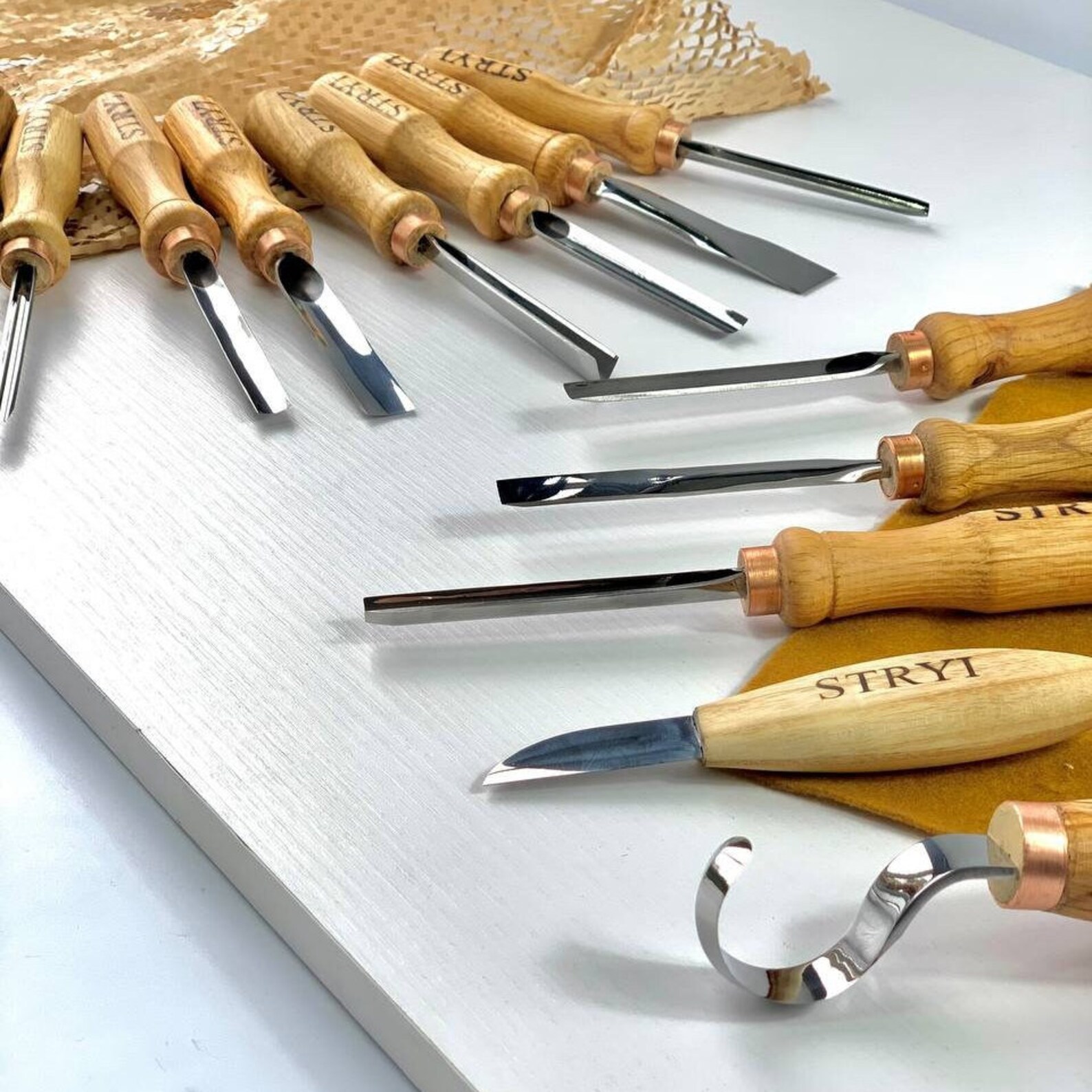 Full Wood Carving Toolset 14 Pcs, Gouges Set, Chisels Set, Forged Tools, Wood Carving Gouge ...