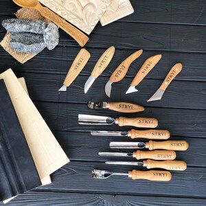 Gouges Set, Wood Carving Kit, Chisels Set, Gift for Woodworker, Carving ...