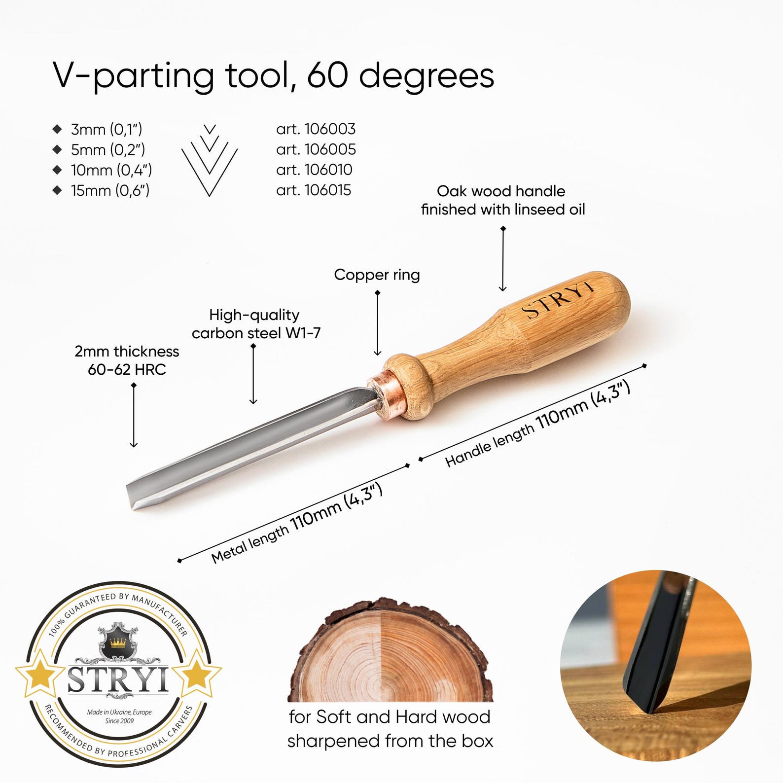 V-parting Chisel, Relief Carving Tools, Tool 60 Degrees, V-tool, Chisel ...