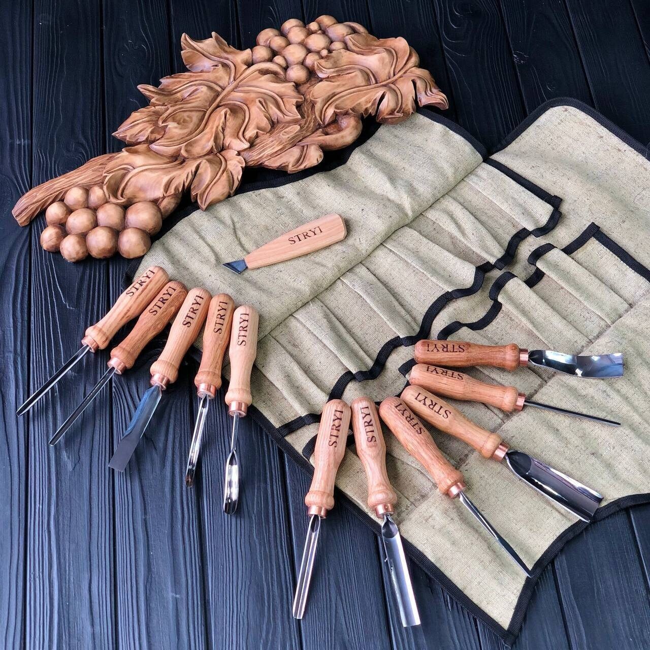 Wood Carving Kit, Relief Carving Tools, DIY Kit, Carving Kit, Woodcraft ...