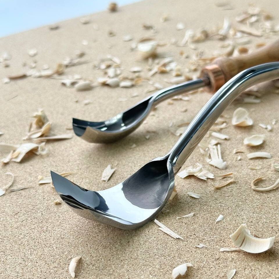 Forged Bowl Carving Gouges Set: STRYI Bent Carving Kuksa Tools, Gift for Husband - Etsy