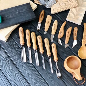 Gouges Set, Wood Carving Kit, Chisels Set, Gift for Woodworker, Carving ...