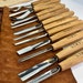 Wood Carving Set 12 Pieces in a Genuine Leather Case, Carving Chisels ...