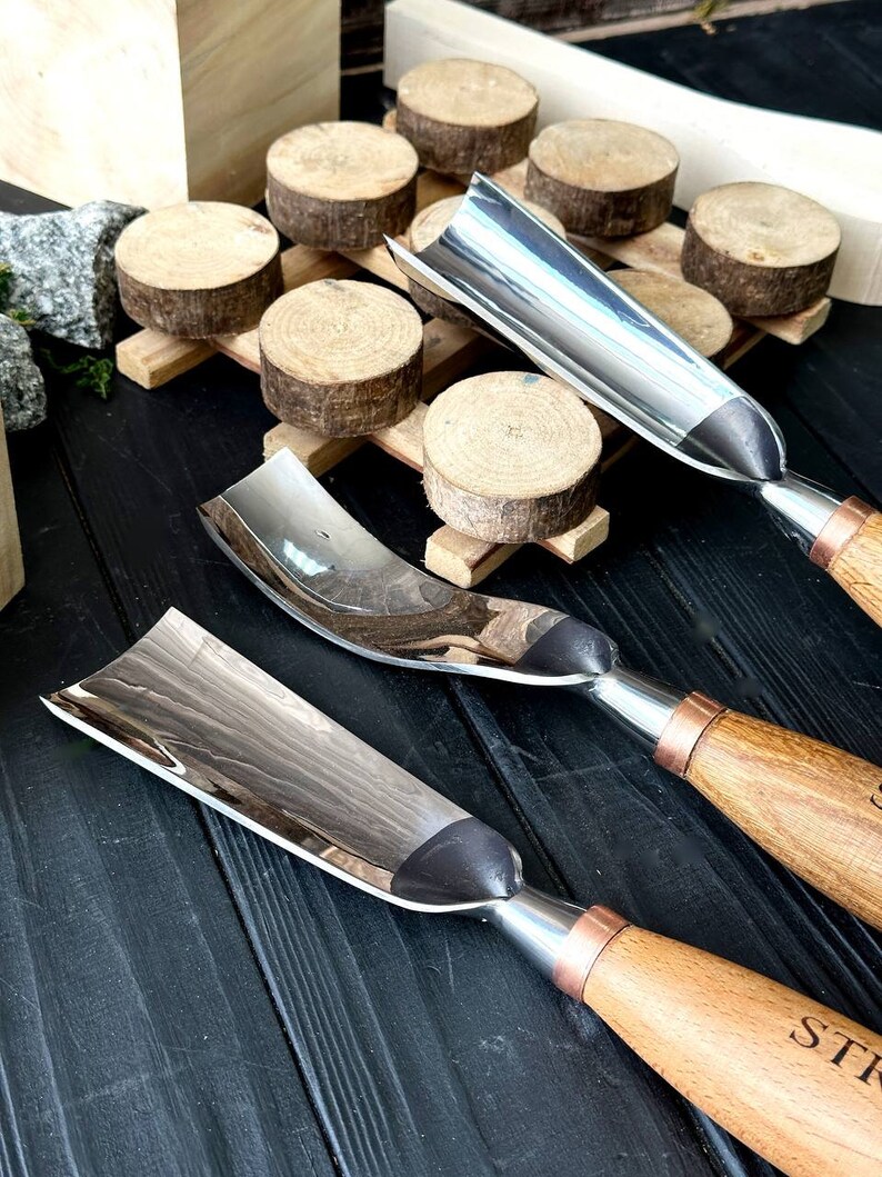 Sculpture Chisels Set, Wood Carving Kit 3pcs for Sculpting, Large ...