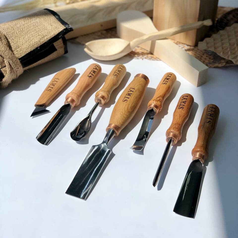 Wood Carving Kit for Relief Carving, Versatile Set, Chisels Set, Gift for Wood Carver, Gift for ...