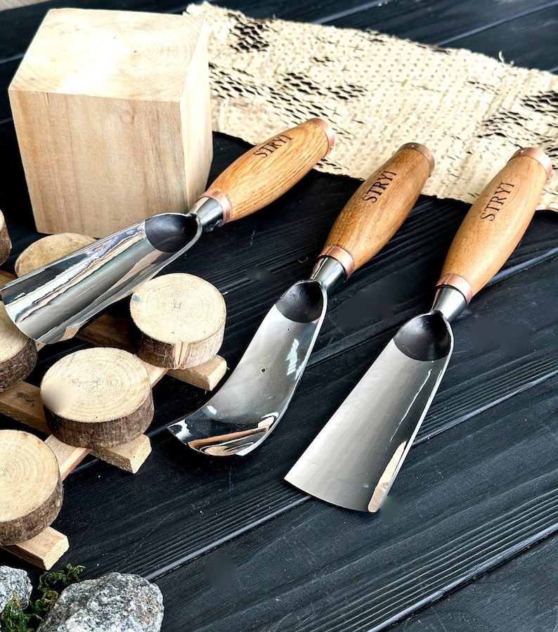 Sculpture Chisels Set, Wood Carving Kit 3pcs for Sculpting, Large ...