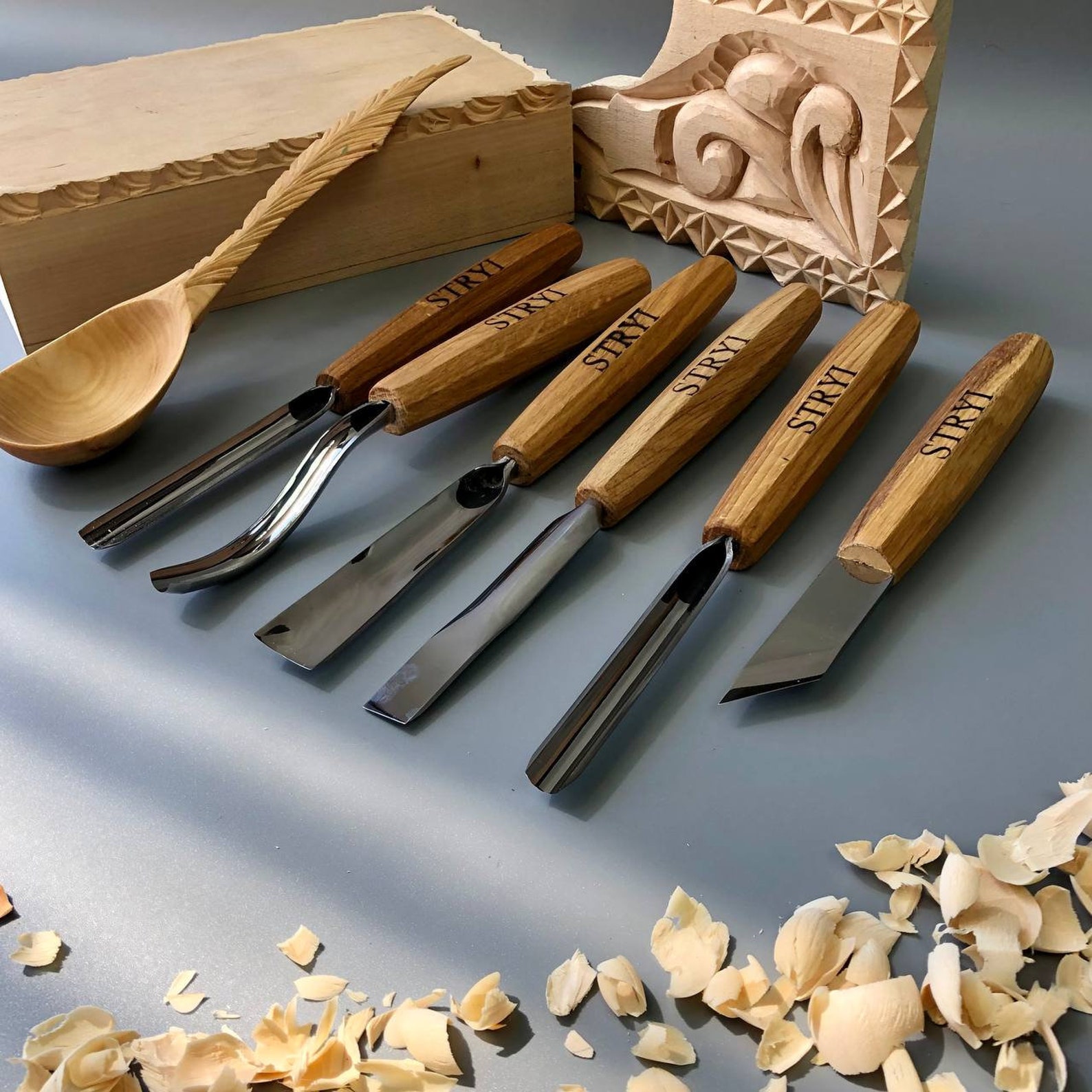 Wood Carving Kit, Chisels Set, Craft Kit, Gift for Student, Gouges Set ...