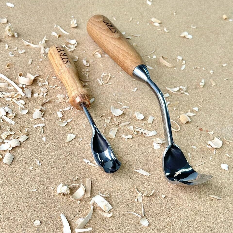 Forged Bowl Carving Gouges Set: STRYI Bent Carving Kuksa Tools, Gift for Husband - Etsy