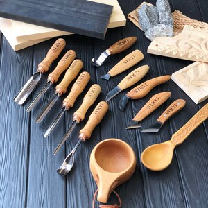 Gouges Set, Wood Carving Kit, Chisels Set, Gift for Woodworker, Carving ...