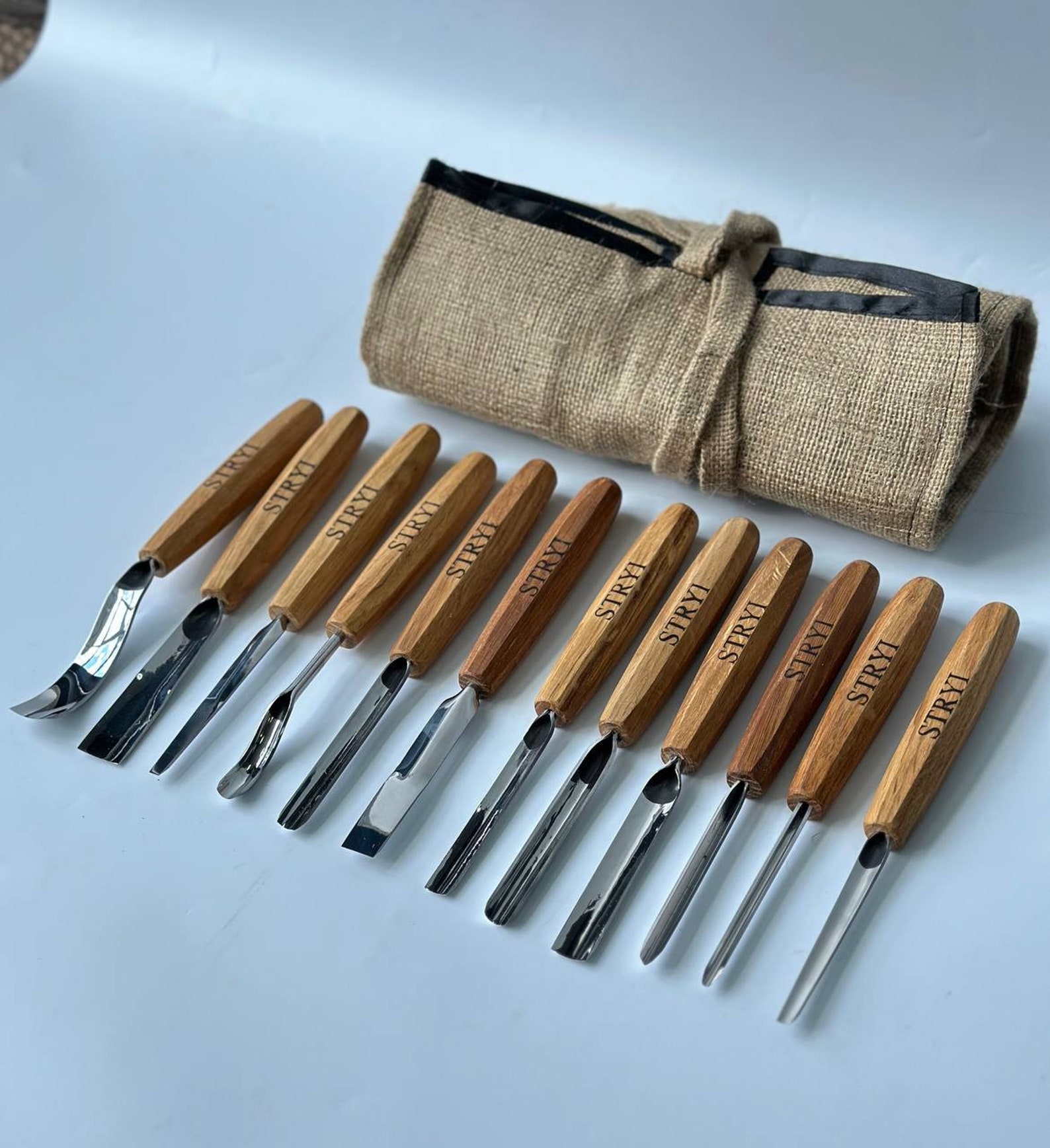 Wood Carving Kit, Wood Carving Hand Chisel Tool Set 12 Pcs, Woodworking ...