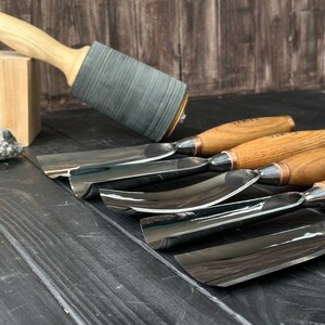 Large Gouges Set, Wood Carving Kit, Chisels Set, Woodworking Tools ...