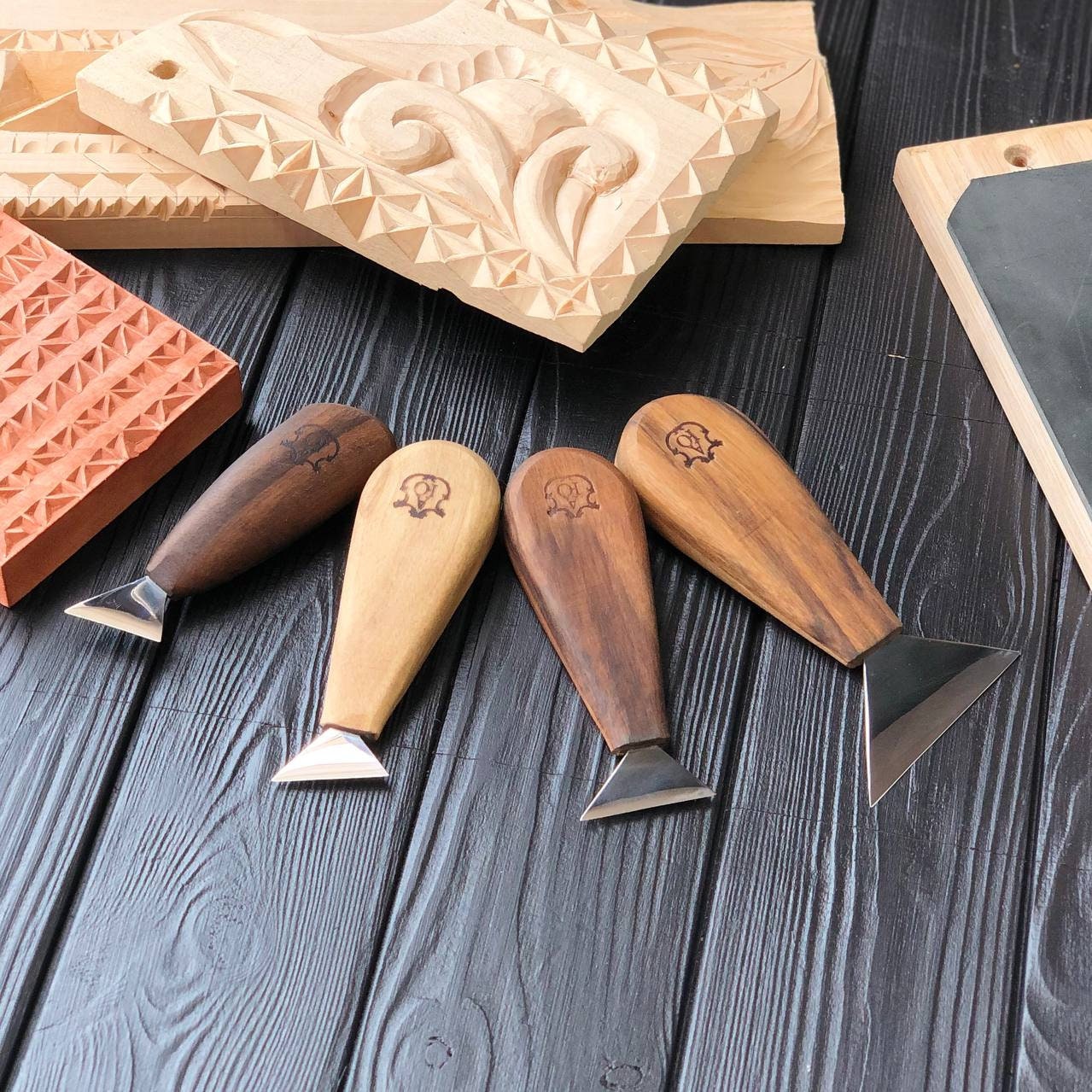 Chip Carving Knife Set, Forged Swallowtail Knives, Woodworking Tools ...