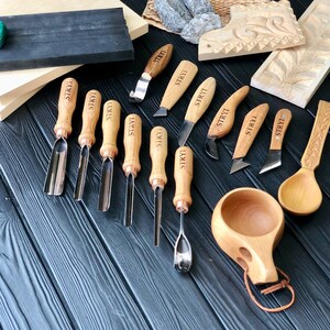 Gouges Set, Wood Carving Kit, Chisels Set, Gift for Woodworker, Carving ...