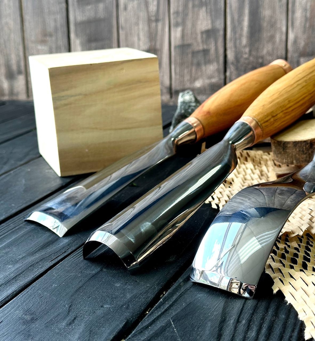 Sculpture Chisels Set, Wood Carving Kit 3pcs for Sculpting, Large ...