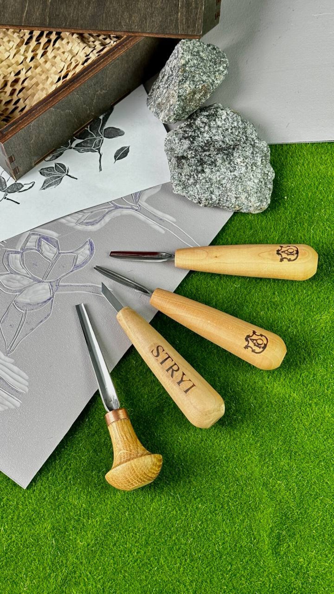 Linocut Toolkit, Linocutting Tools, Linocut Print, Gift for Women, Hobby Kit, Linocut Art ...