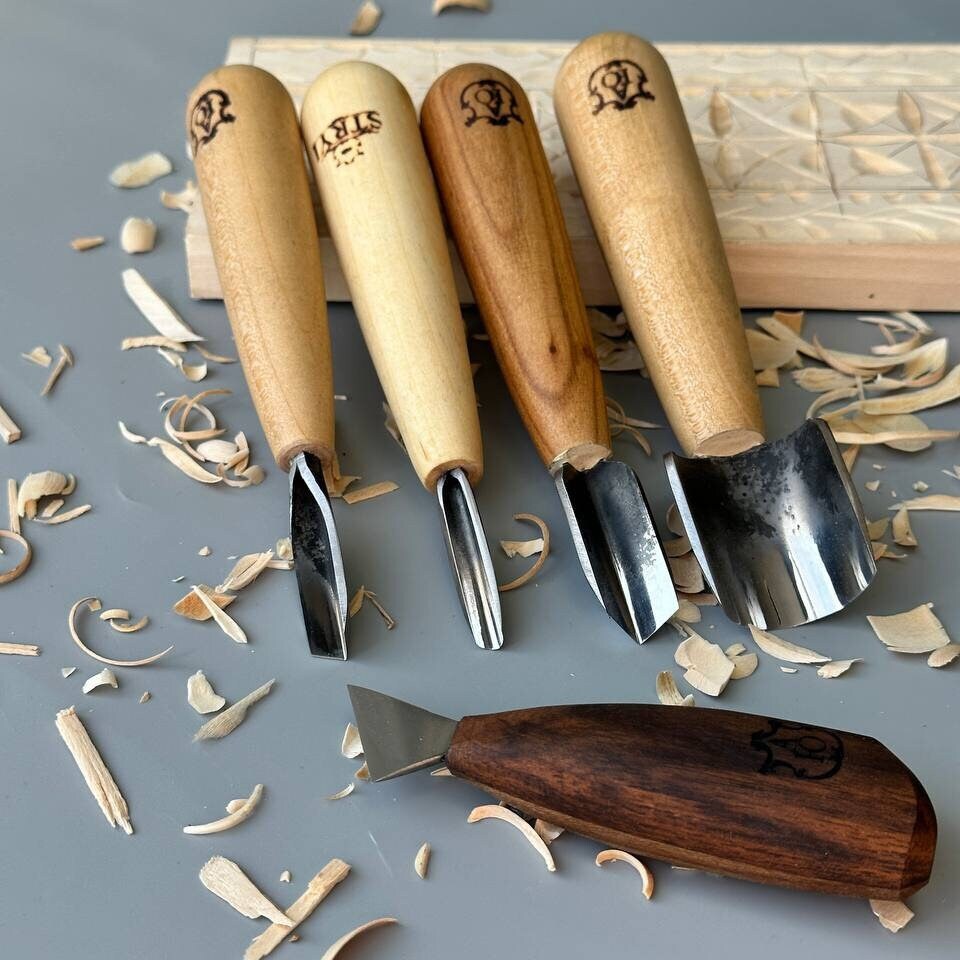 Carving Set for Children, Chip Carving Knives, Short Tools for Carving ...