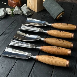 Large Gouges Set, Wood Carving Kit, Chisels Set, Woodworking Tools ...