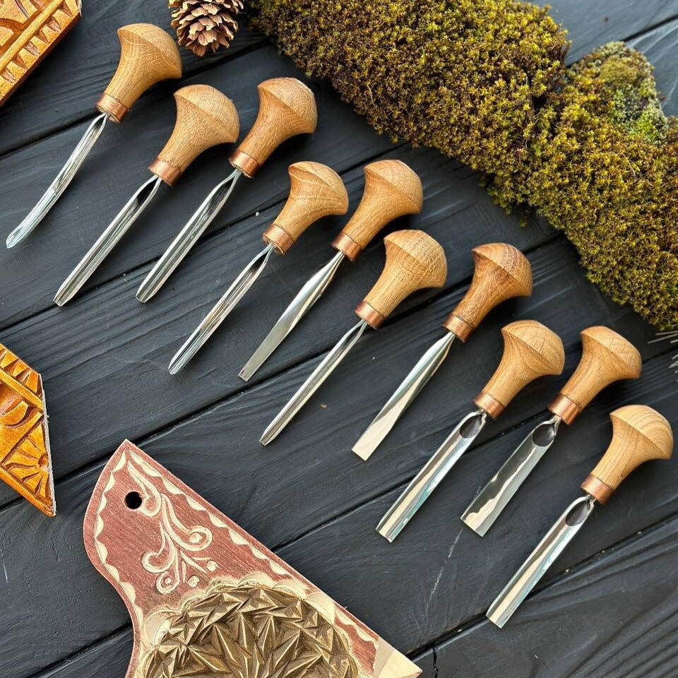 Palm Tools Set of 10 Chisels for Microcarving, Wood Carving Tools, Gift ...