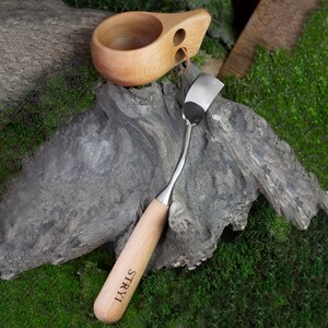 Large Bent Gouge, Wood Carving Tools, Bowl Gouge, Spoon, Kuksa, Cup ...
