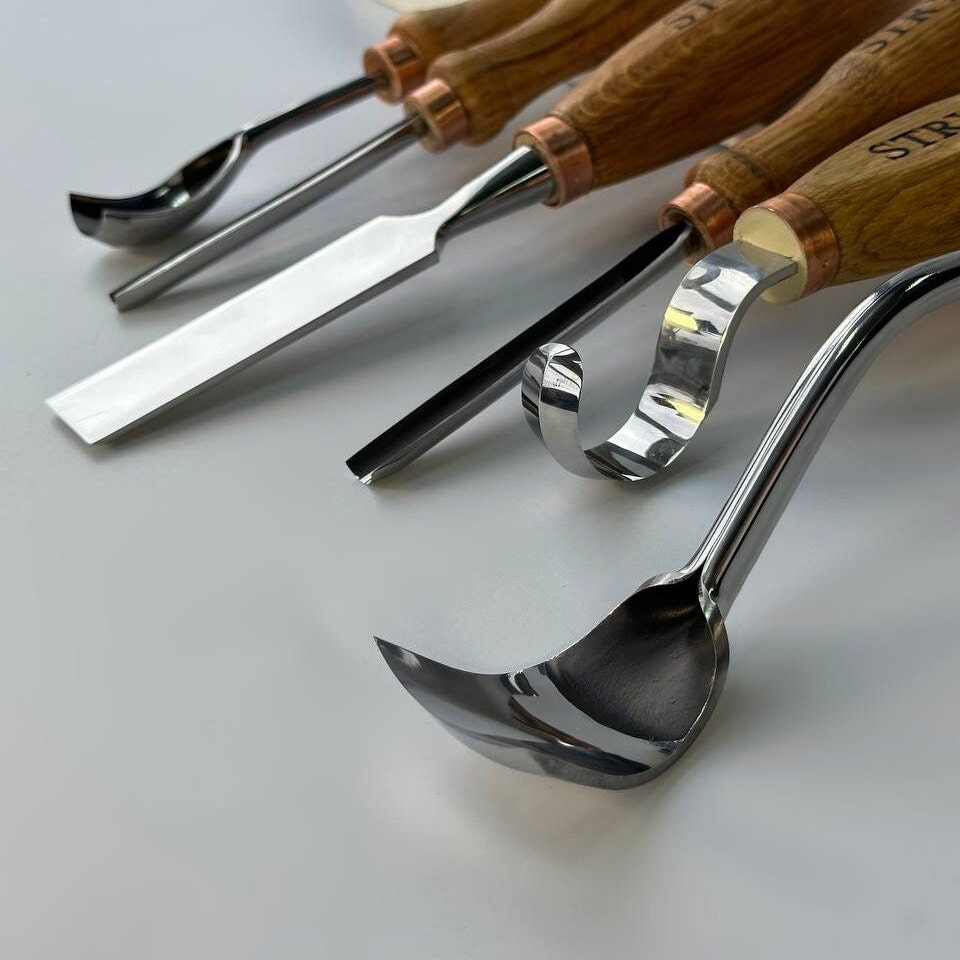Wood Carving Kit for Spoon and Kuksa Carving, Forged Tools, Woodworking ...